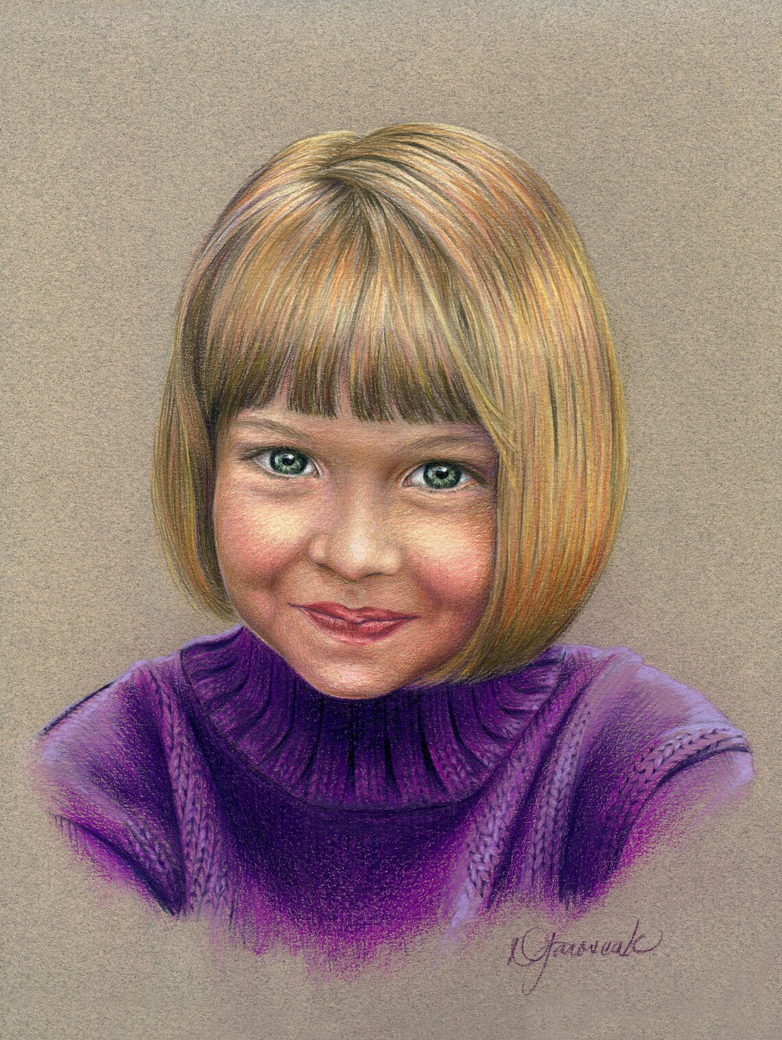 Colored Pencil Portraits, Colored Pencil Children's Portraits, Lifelike ...