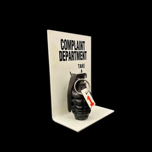 Pop Art Take a Number Grenade Complaint Department Sign Desk Accessory ...