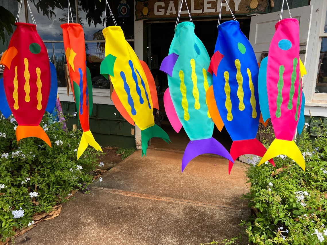 Tropical Fish Windsock Choose From One of Our Rainbow - Etsy