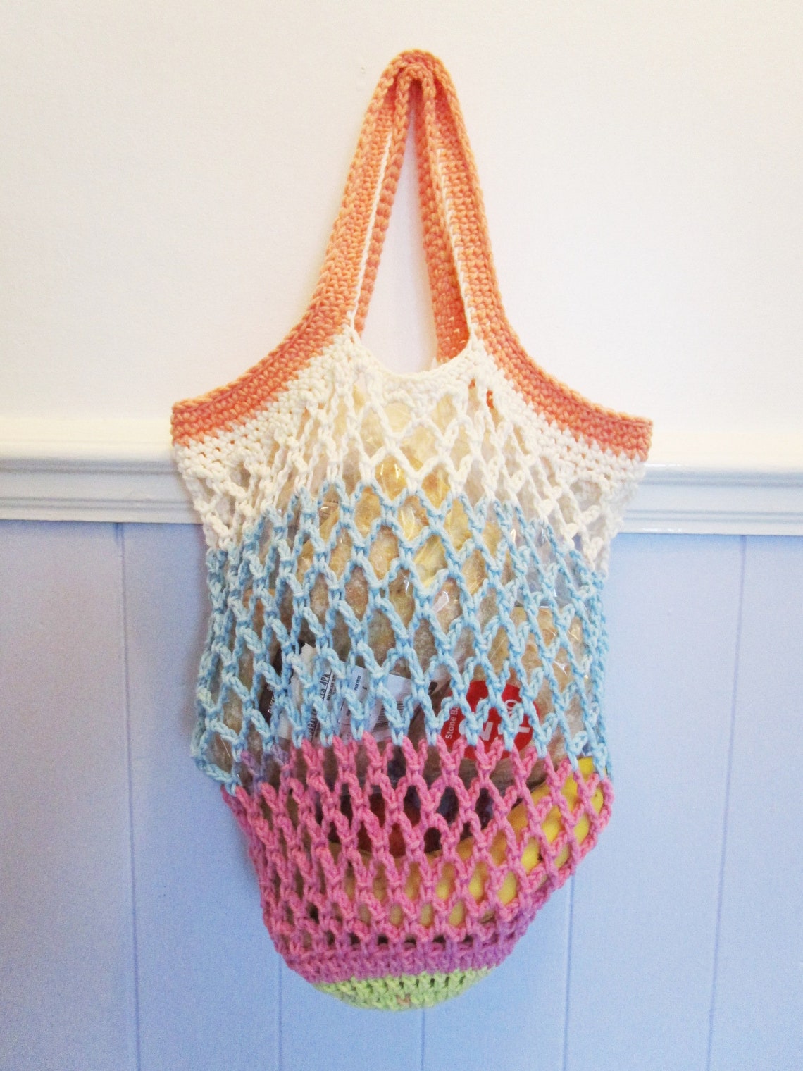 PDF Crochet Bag Pattern Crocheted Mesh Bag Carrie Diy Net - Etsy