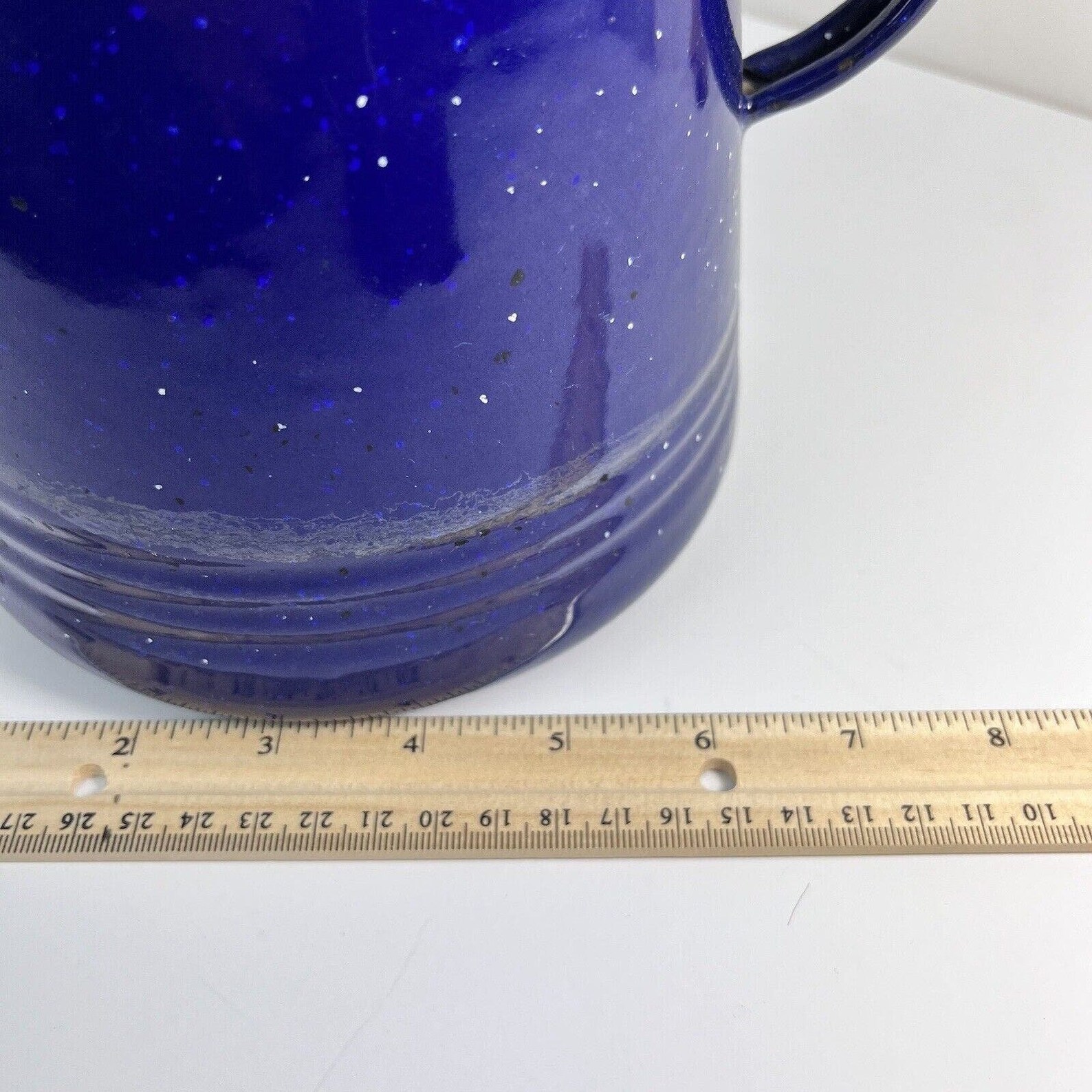Vintage Blue Enamelware Camping Coffee Pot Speckled Cobalt Blue Decor ...