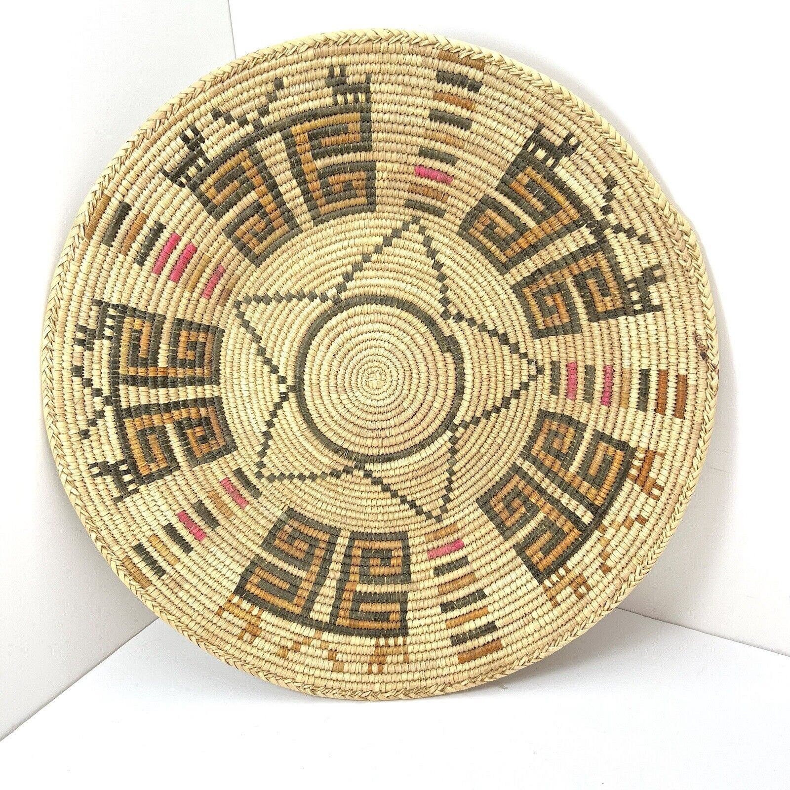 Woven Wall Basket Replica Native American Indian Basket Plate 13 Inches ...