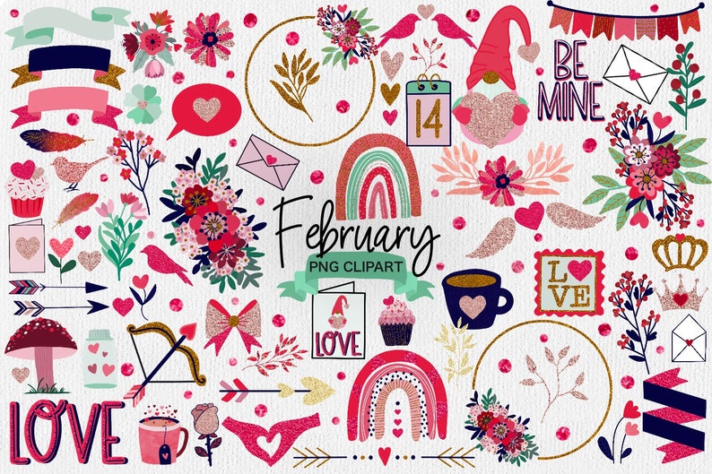 February Goodnotes Stickers | Valentine Stickers | Goodnotes-pngs ...