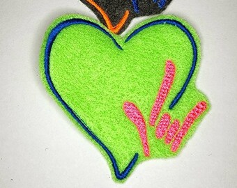 Sign Language Iron-on Patch, Victory Gesture Badge, ASL Motif, Sign ...