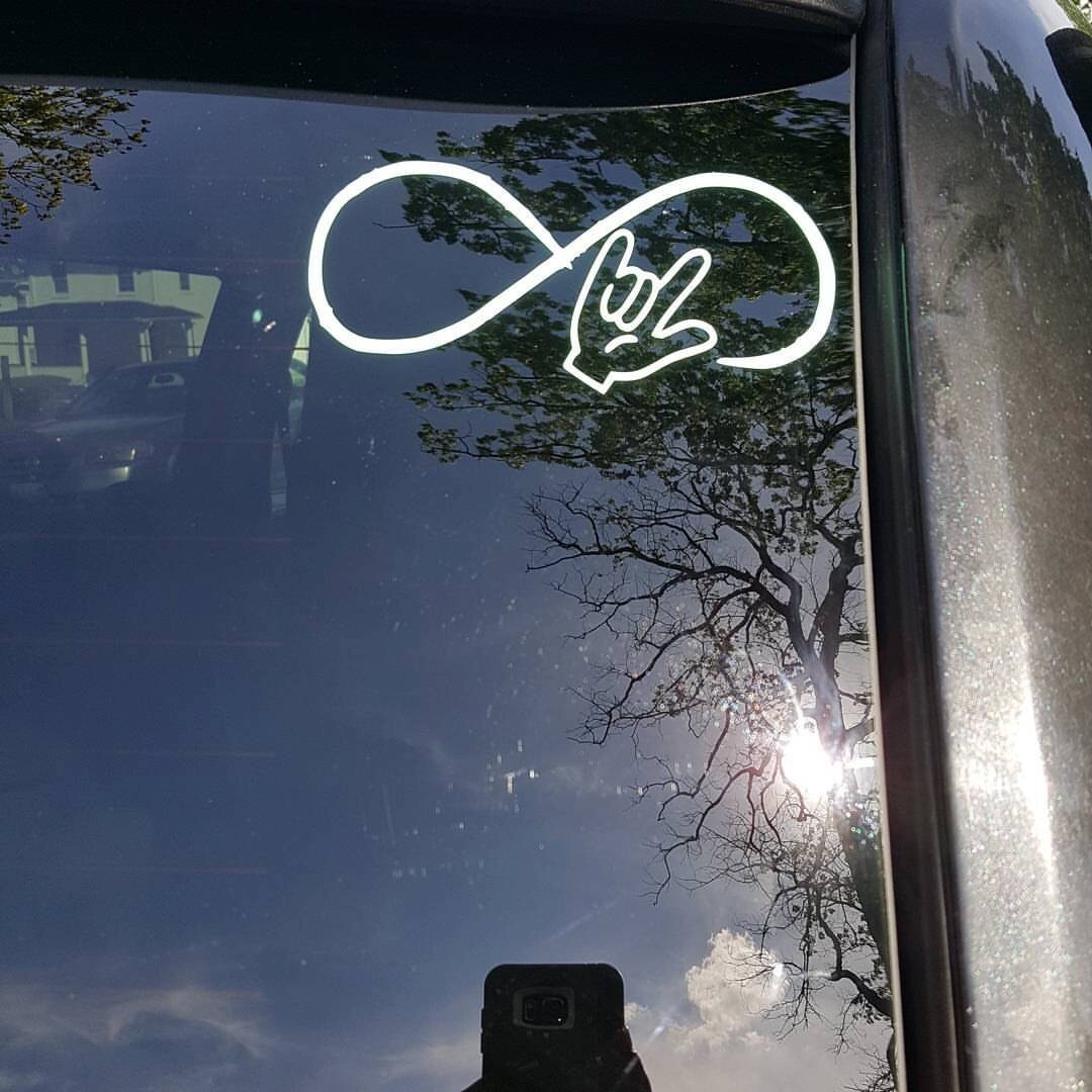 ASL Car Decal Sign Language Deaf Love Deaf Awareness - Etsy