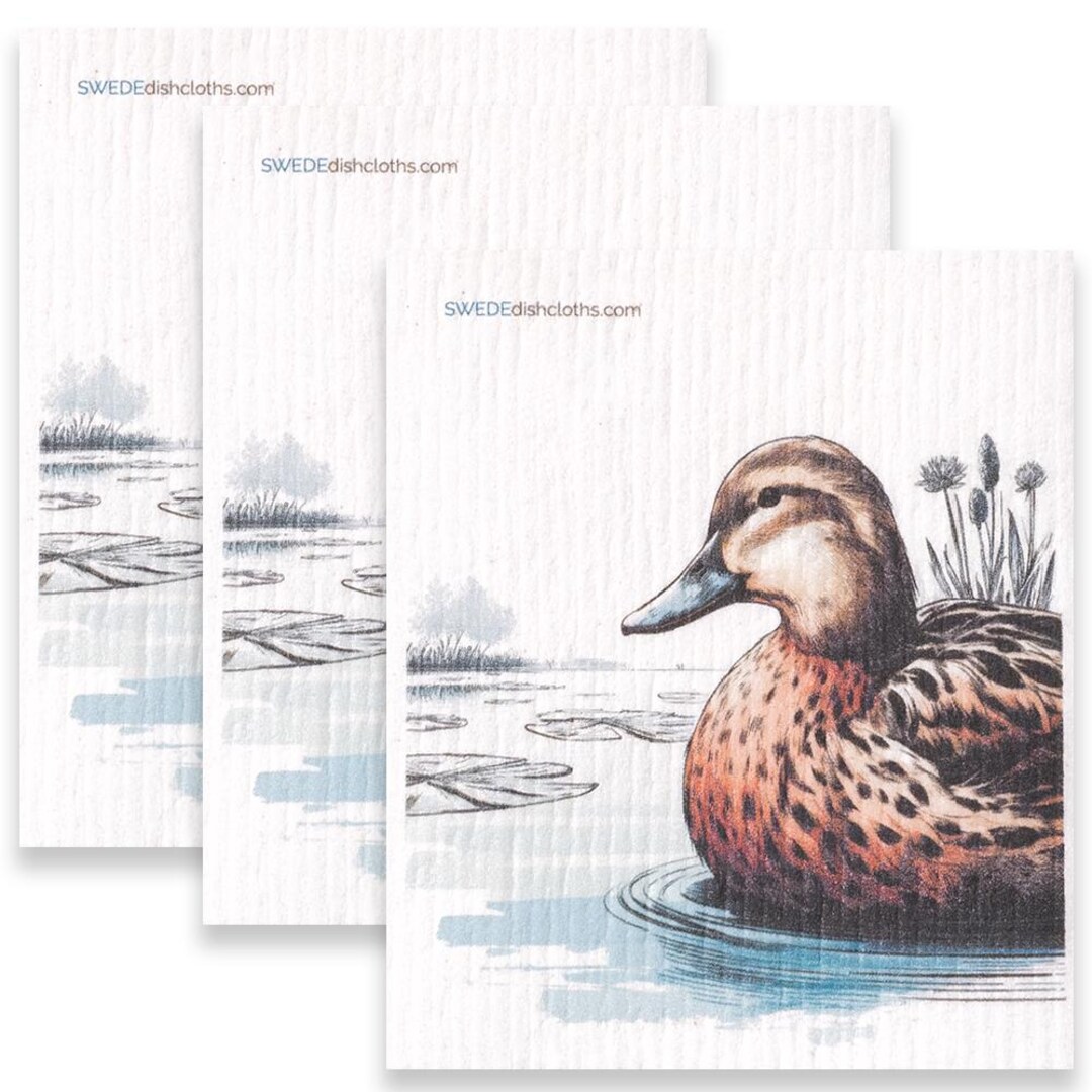 Eco-friendly Swedish Dishcloths | Colorful Mottled Duck Set of 3 ...