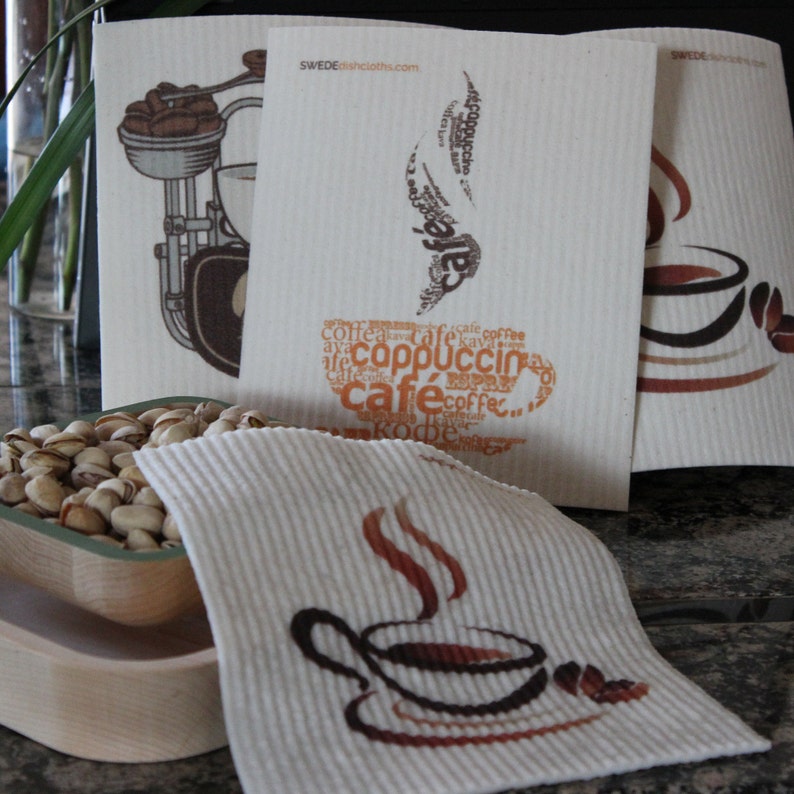 Swedish Dishclothset of 3 Each Swedish Dishcloths Mixed Coffee - Etsy