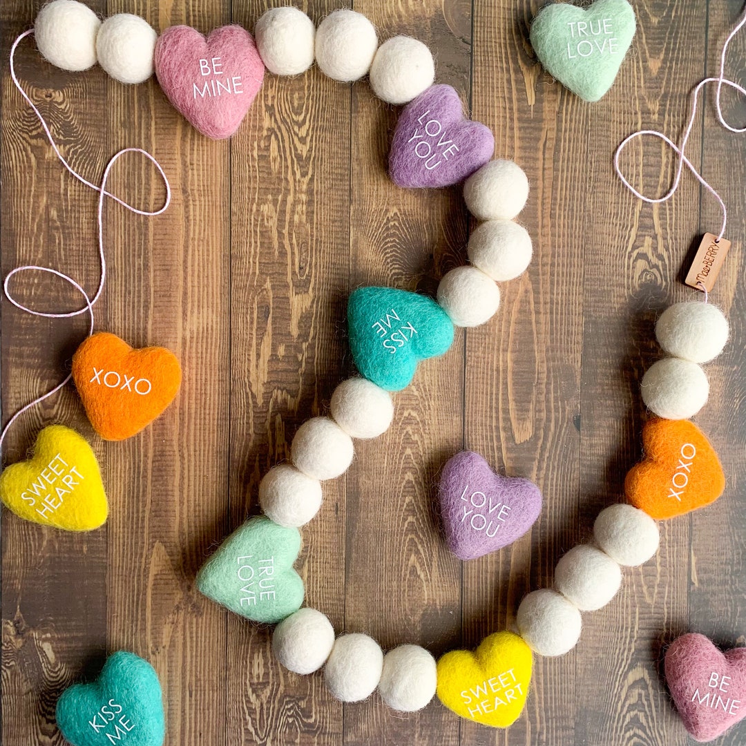 Pastel Conversation Hearts - Valentine’s Day Decor - Party Decor ...