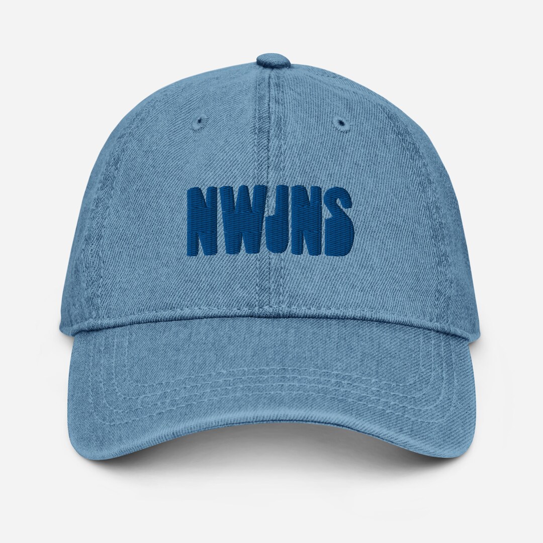 Newjeans Denim Baseball-style Hat With Embroidered NWJNS Logo Design ...