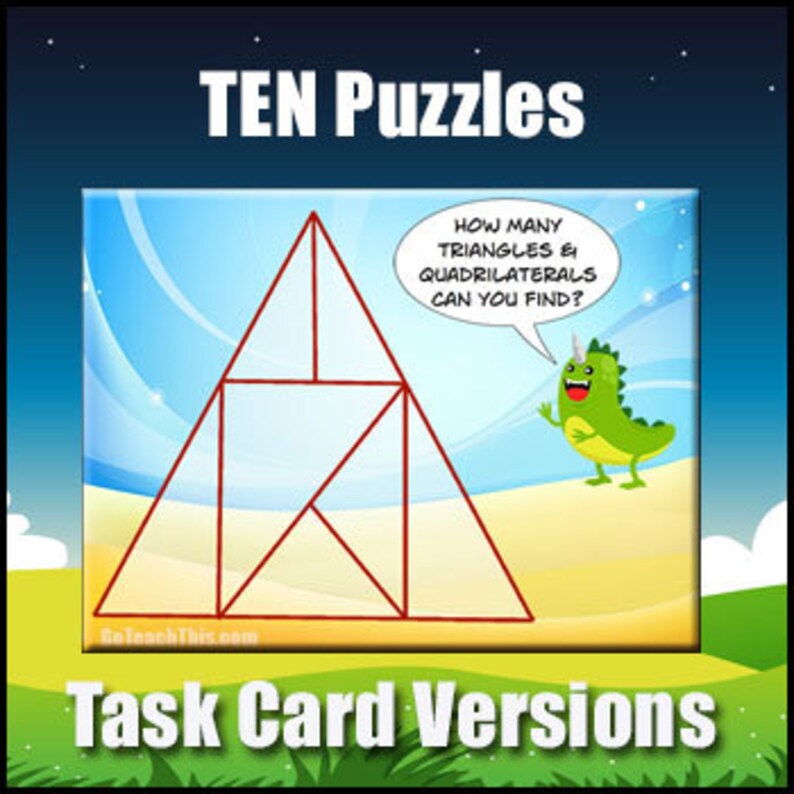 Problem Solving Puzzles - A Collection of 10 Problem Solving Task Cards ...