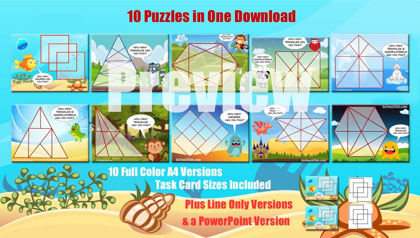 Problem Solving Puzzles - A Collection of 10 Problem Solving Task Cards ...