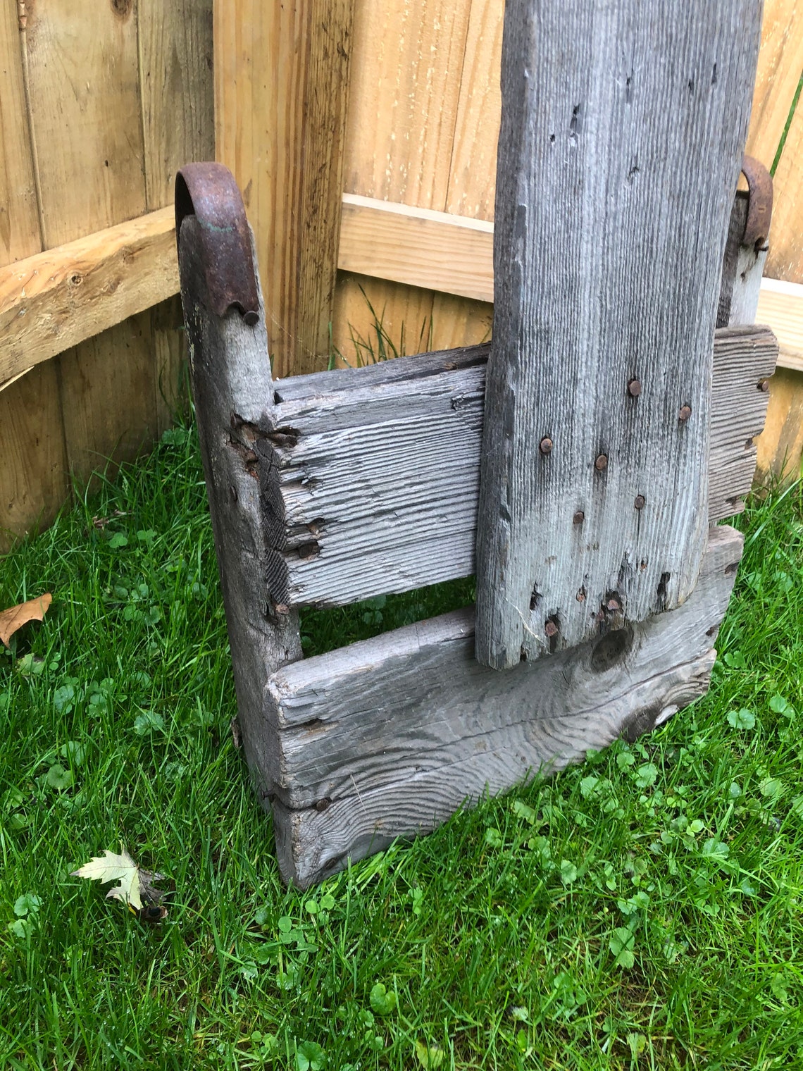 Antique Farm Sled Hand Made Farm Sled Barnboard Snow Sled | Etsy