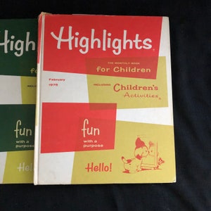 1975 “highlights” Hard Cover Magazines - Set of THREE - January ...