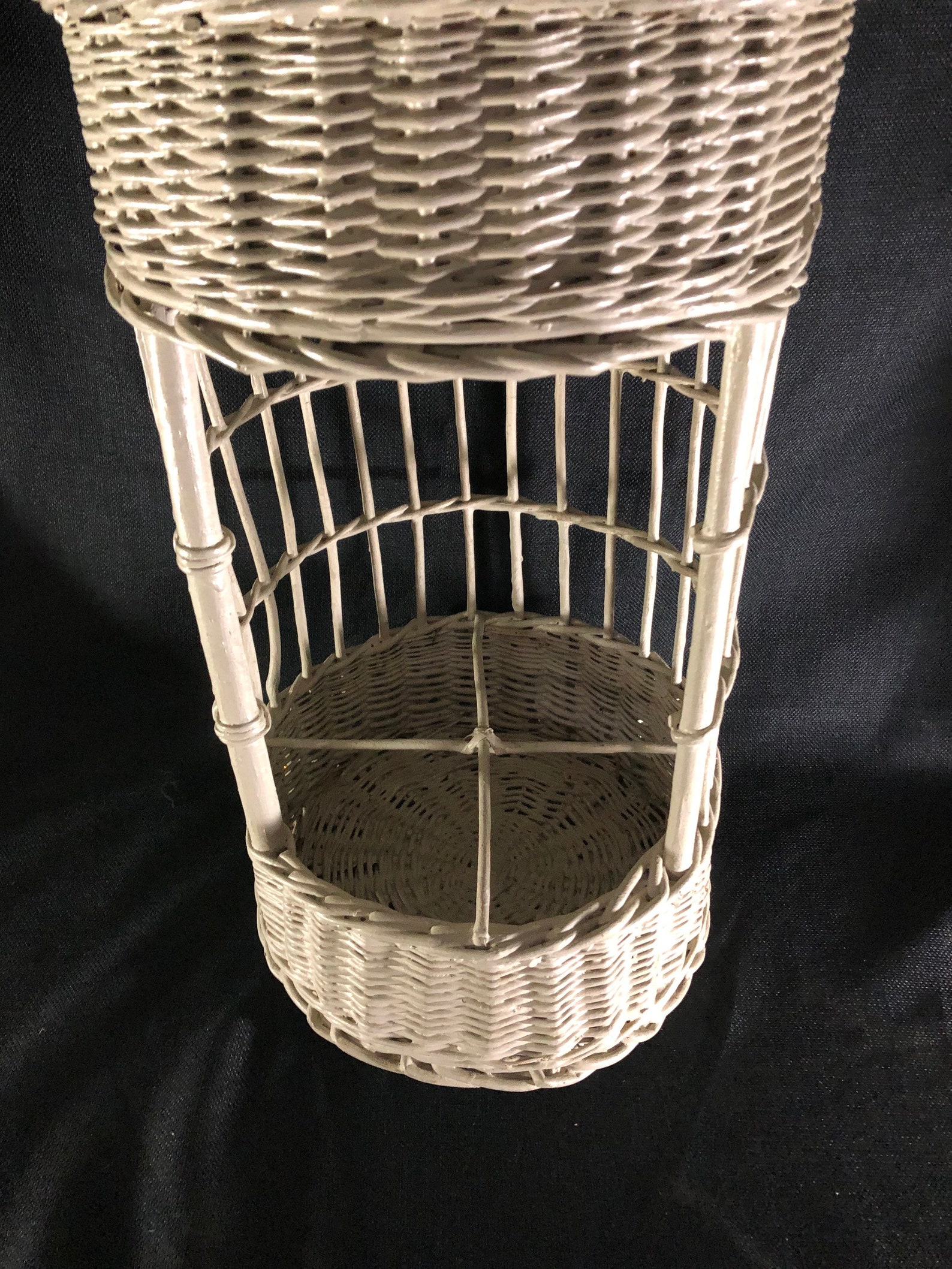 Vintage Wicker Plant Stand Two Tier Plant Stand Retro | Etsy