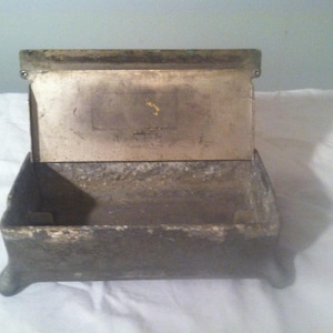 Antique Labelor 106iron and Aluminum Ash Box and Brush Creamatorium Ash ...