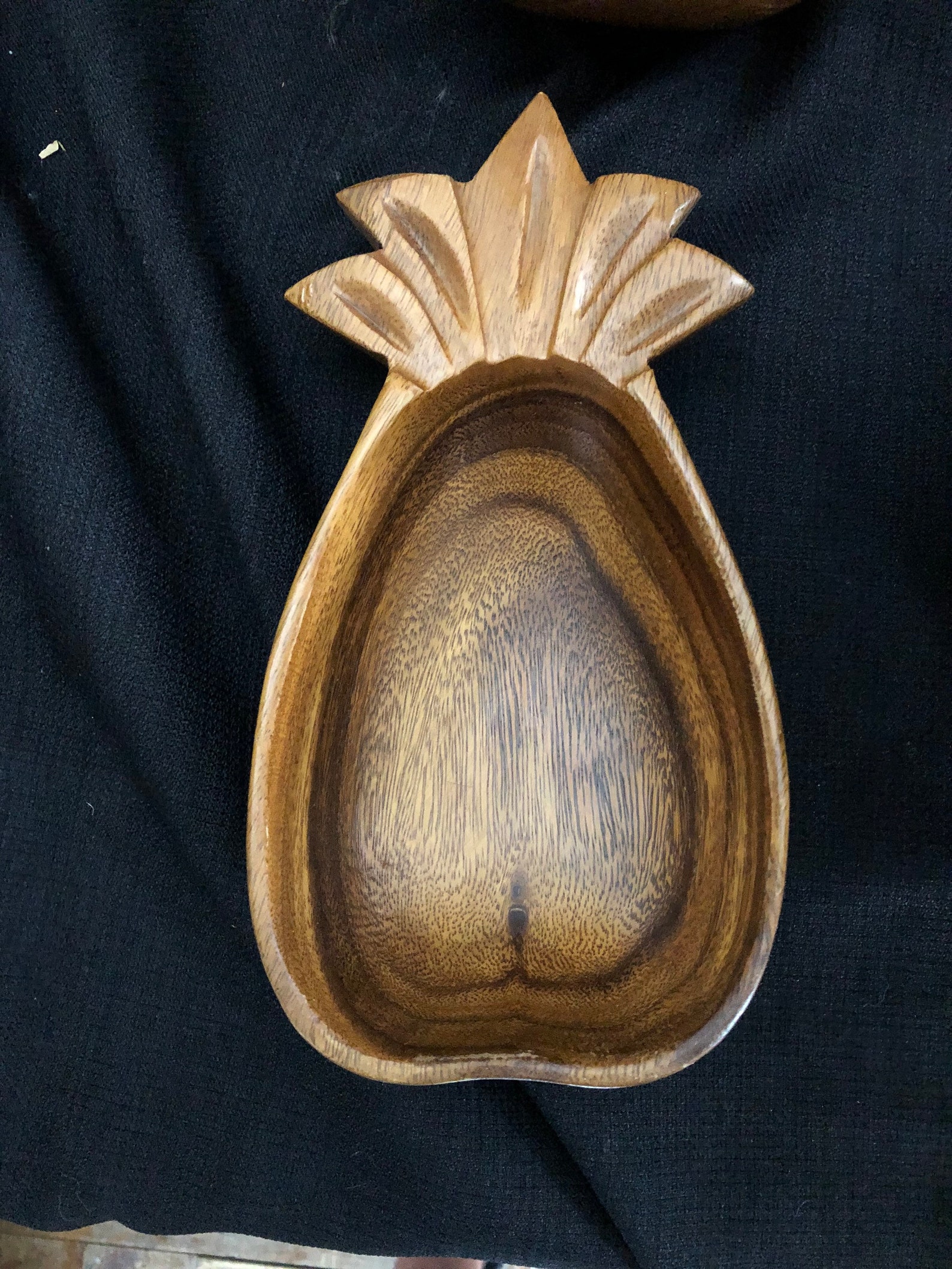 Wooden Philippine Monkey Pod Salad Bowls Pineapple Shaped - Etsy