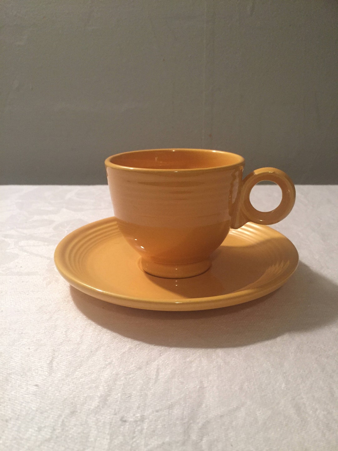 TWO SETS of Original Yellow Fiestaware - Two Original Yellow Tea Cups ...