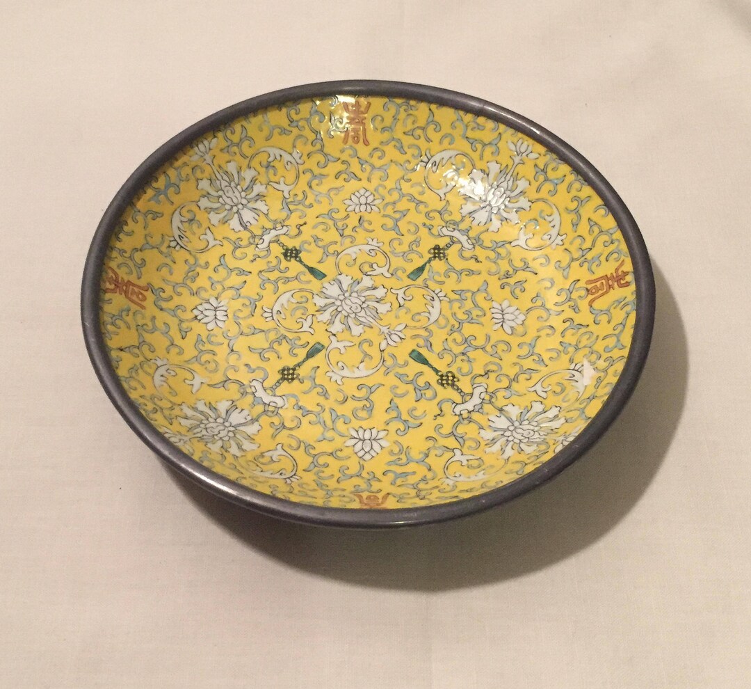Japanese Porcelain Finger Bowl - ACF Encased Multi Colored Porcelain ...
