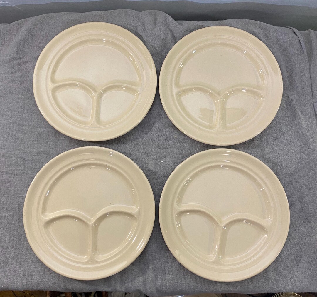 FOUR Buffalo China Cafe Section Plates - Heavy Duty Restaurant Ware ...