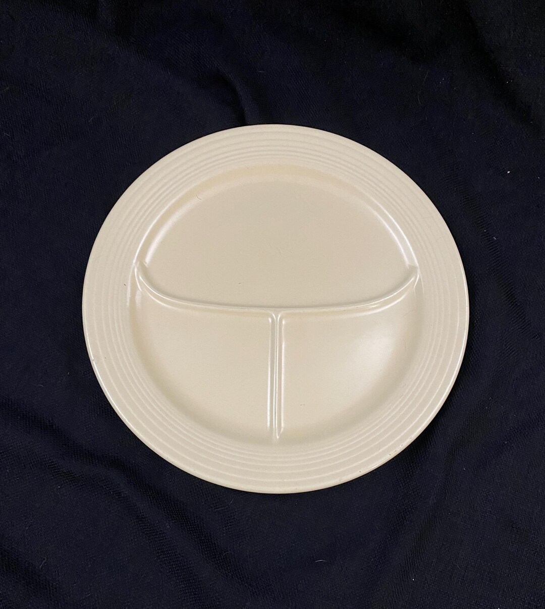 RARE Vintage Fiesta Ivory Divided Plate - 12" Ivory Divided Plate ...