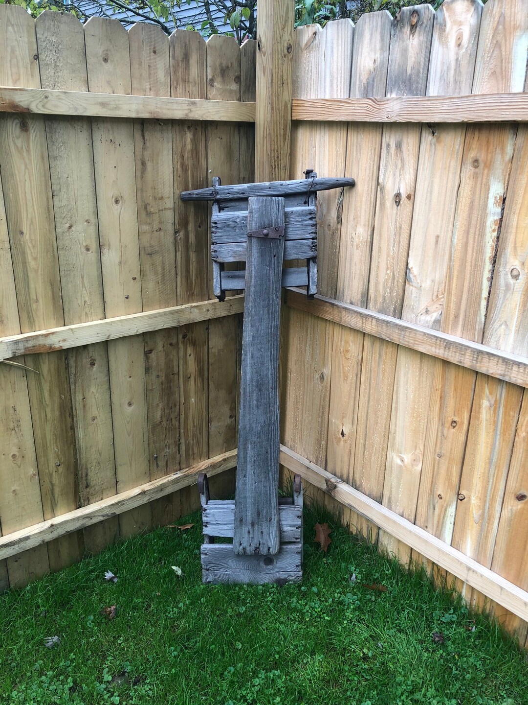 Antique Farm Sled - Hand Made Farm Sled - Barnboard Snow Sled - Farm ...