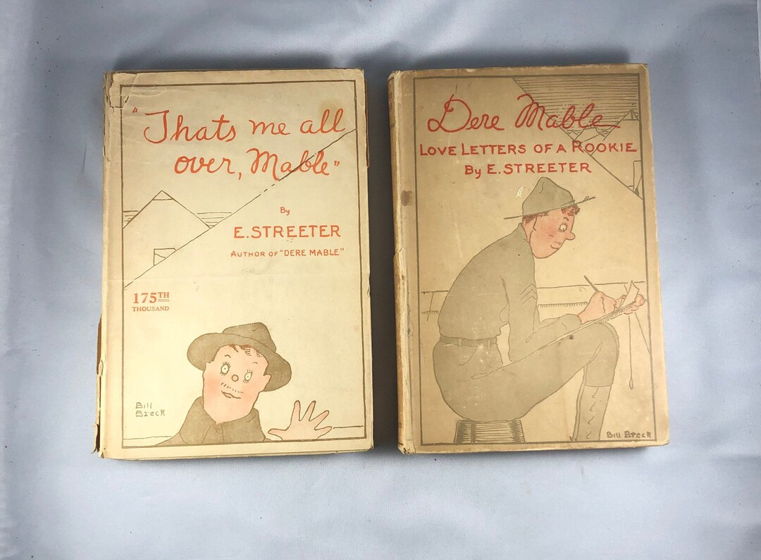 PAIR E. Streeter Books Deer Mabel and Thats Me All Over Mabel 1918 and ...