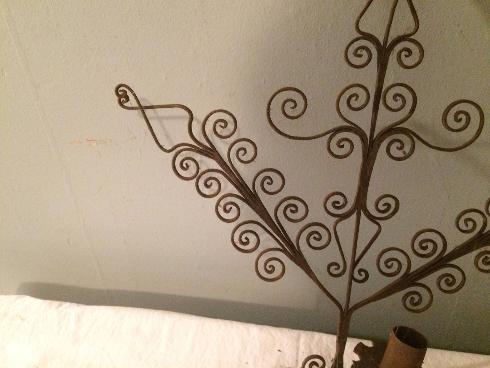 Rustic Wrought Iron Candelabra Rusty Twisted Iron Halloween - Etsy