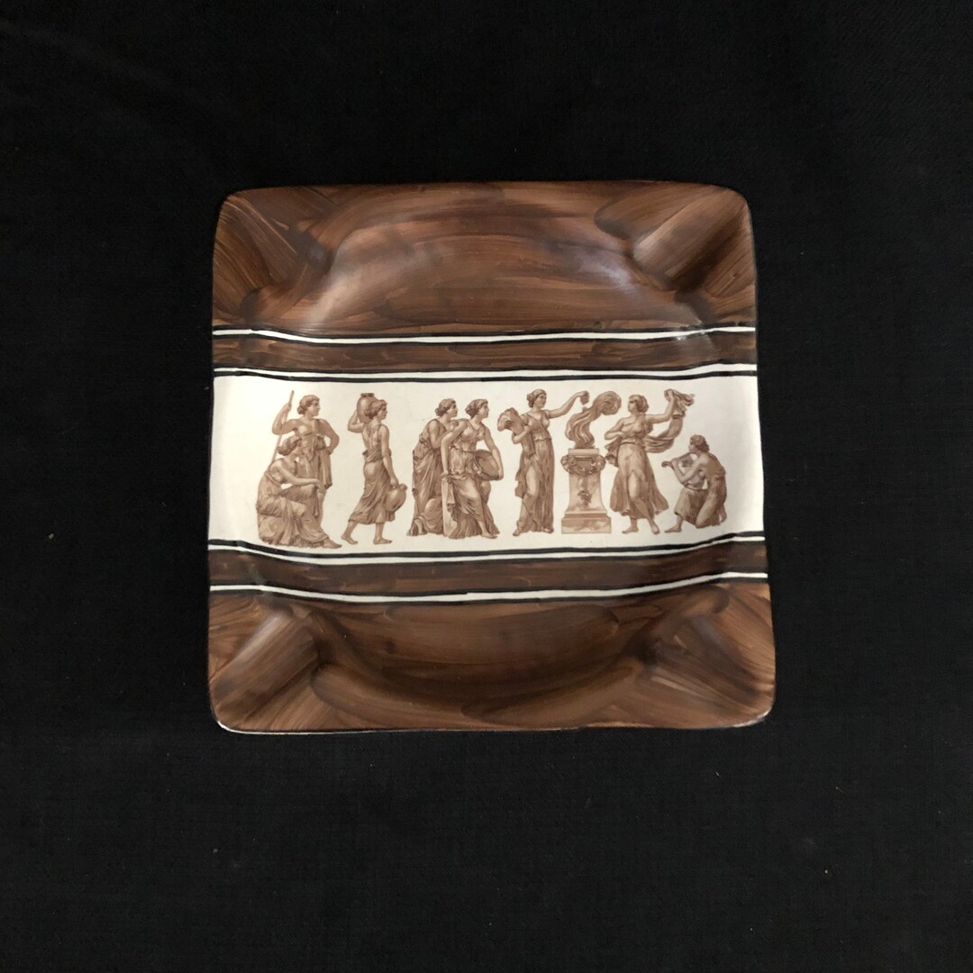 Vintage Ceramic Ash Tray Signed Pottery Ash Tray romano Signed Pottery ...