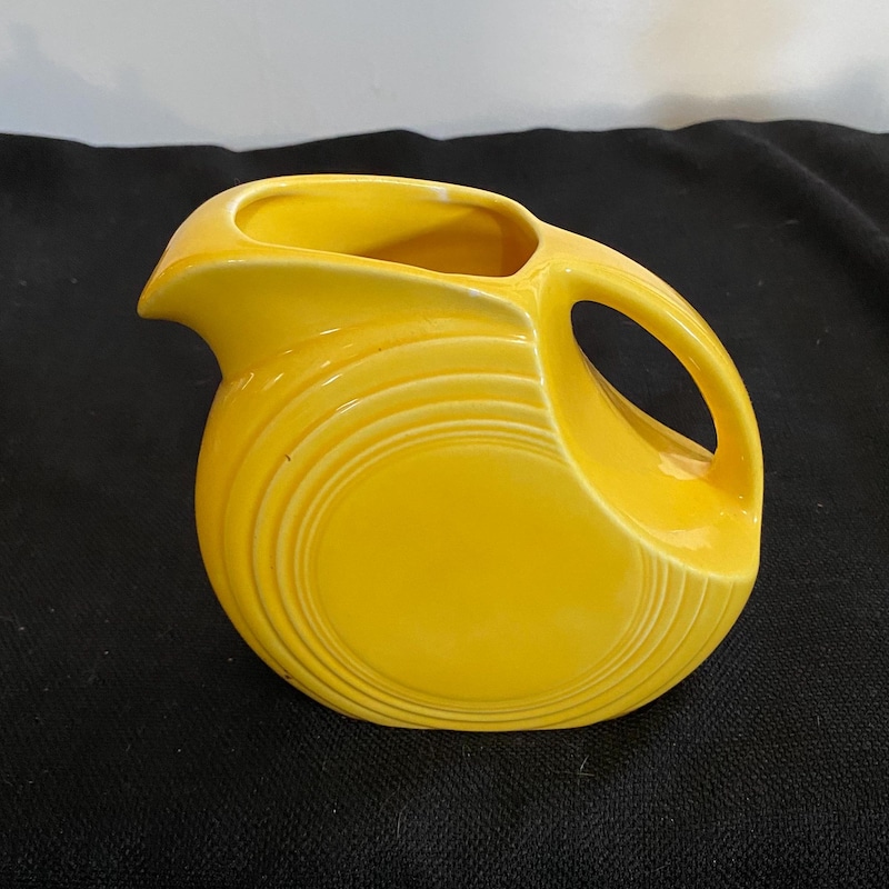 Yellow Ware Pitcher - Etsy