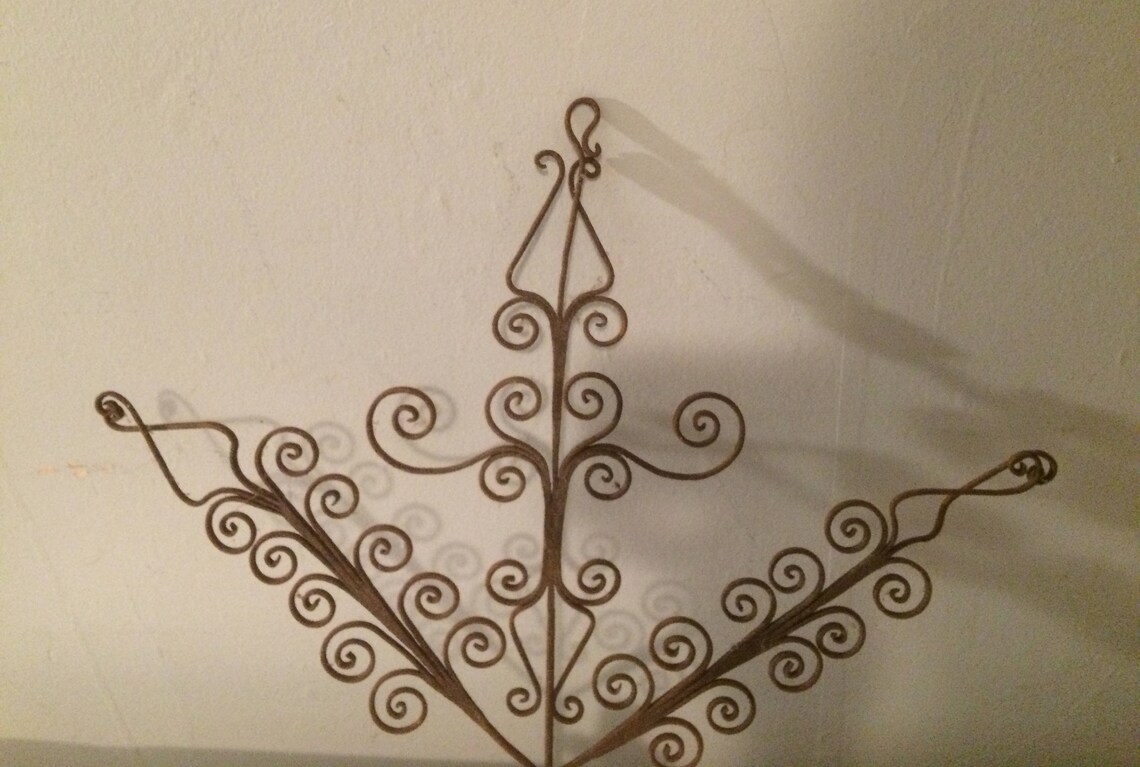 Rustic Wrought Iron Candelabra Rusty Twisted Iron Halloween - Etsy