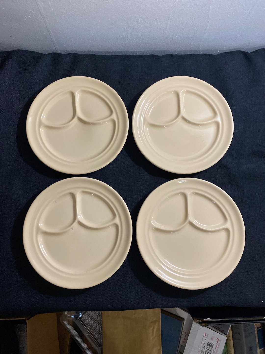 Buffalo China Restaurant Ware Section Plates FOUR Retro Section Plates ...