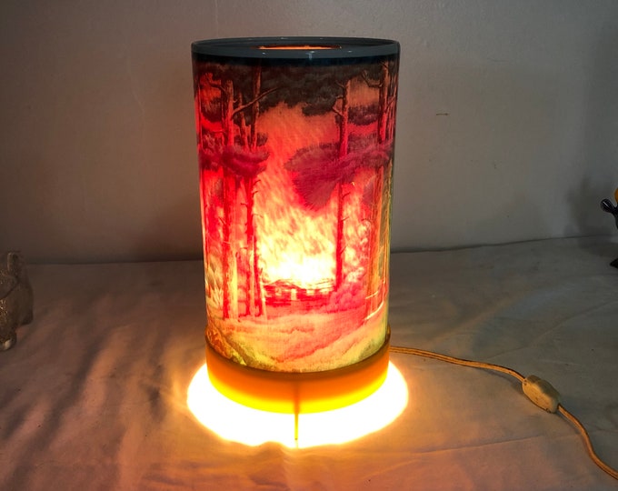 1956 Goodman Motion Lamp - Forest Fire Motion Lamp - Deer in Forest ...