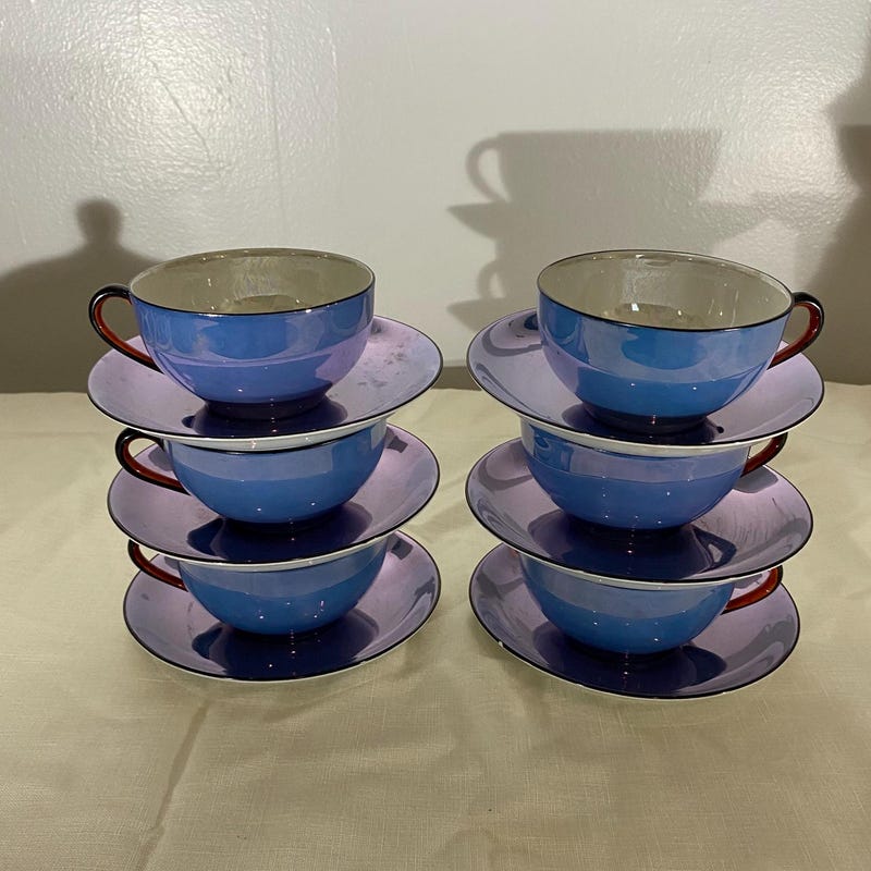 Blue Lusterware - Etsy