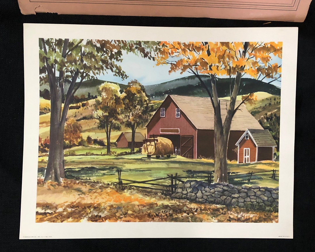 Vintage John Rogers (1906-1985) Watercolor Print on Card Stock ...