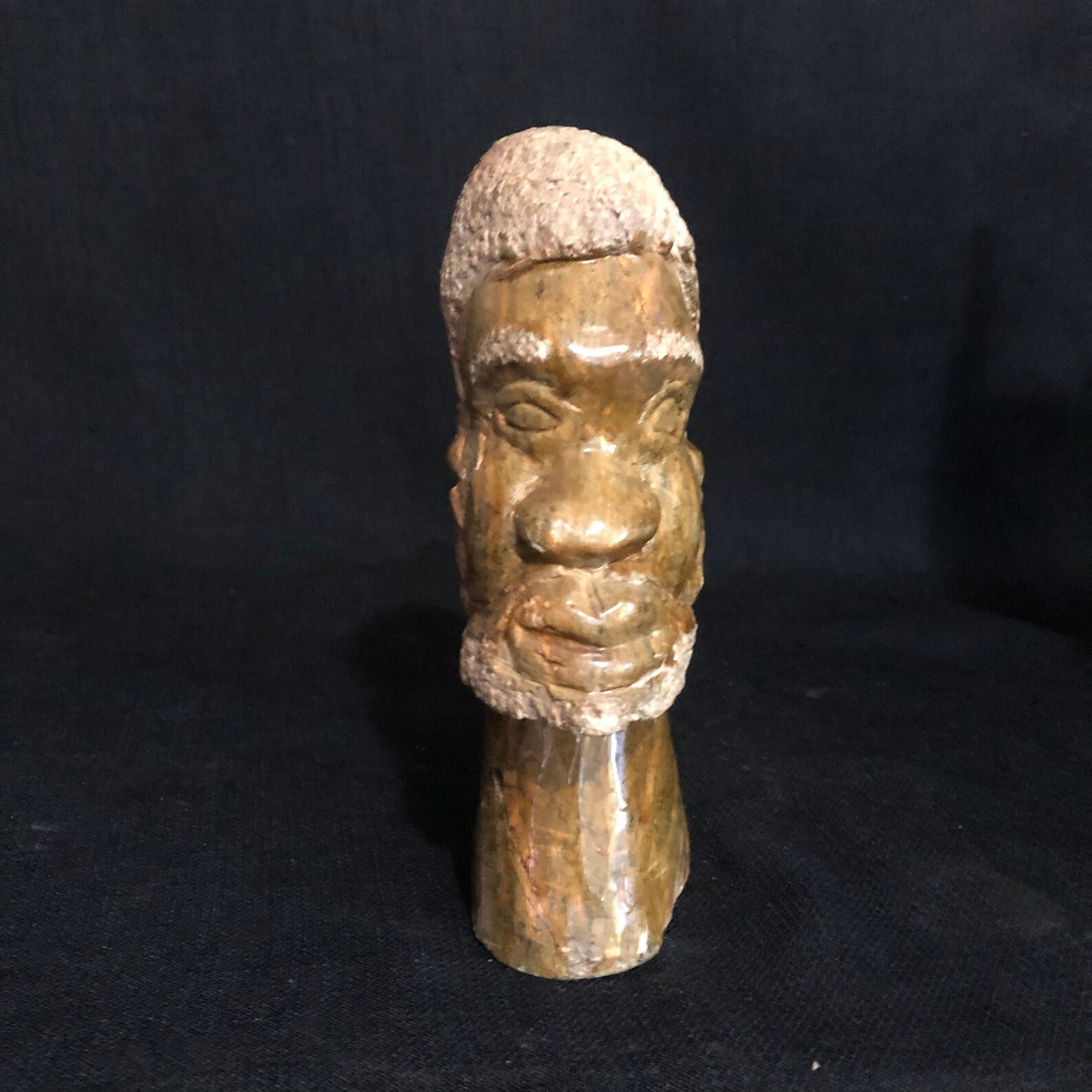 Hand Carved African Stone Sculpture Man Bust Primitive Hand | Etsy