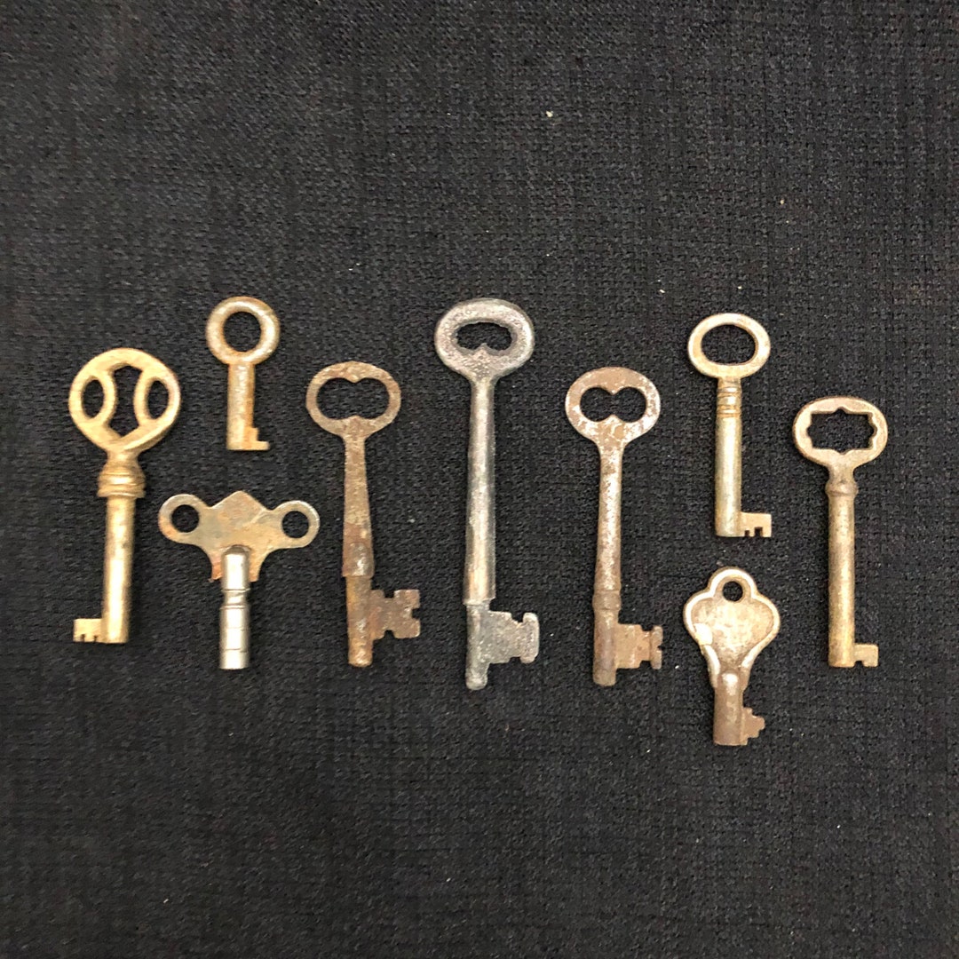 Antique Keys - Collection of NINE Antique Keys - Various Types of ...