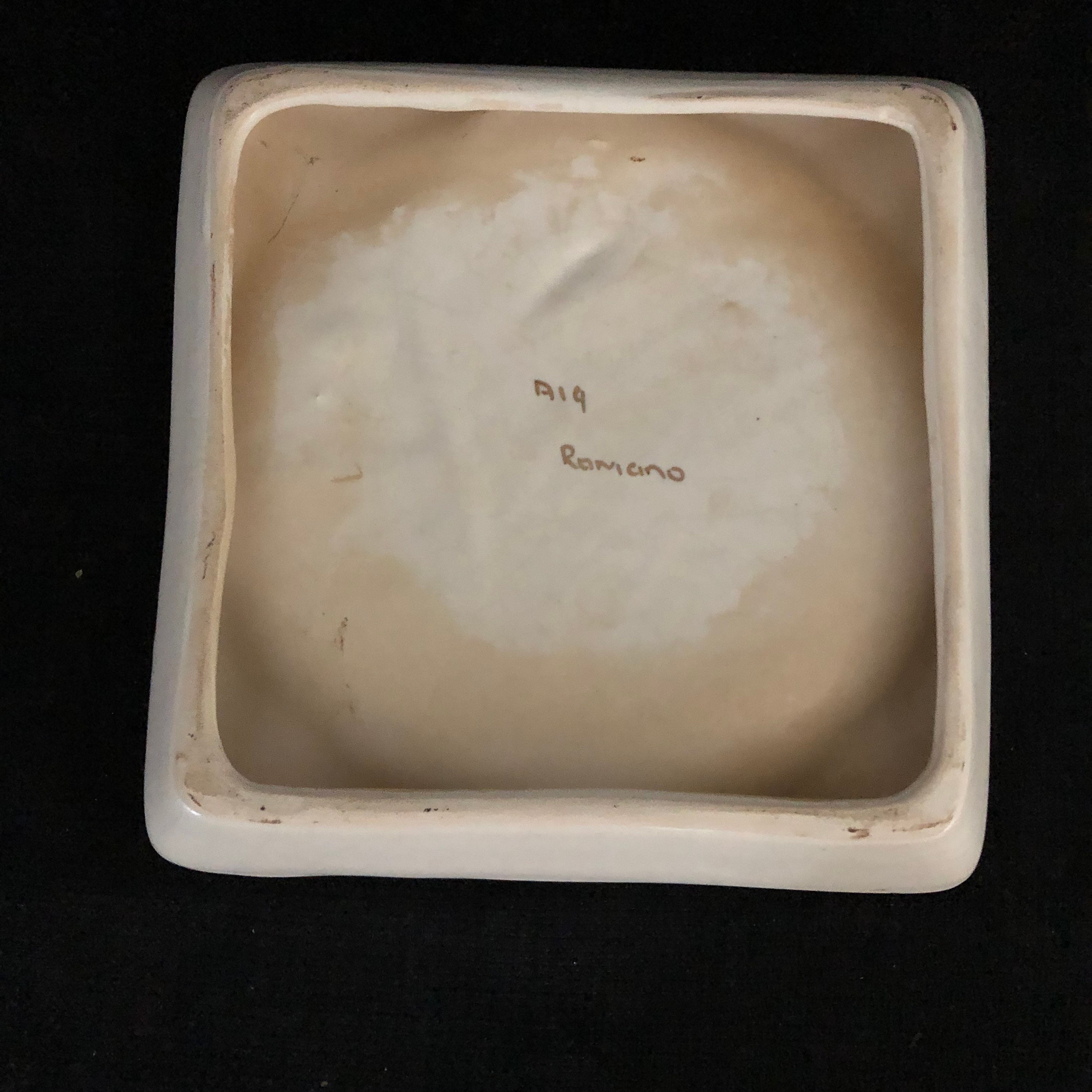 Home Décor Vintage Ceramic Ash Tray Signed Pottery Ash Tray Romano ...