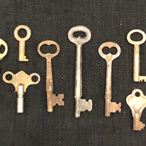 Antique Keys - Collection of NINE Antique Keys - Various Types of ...