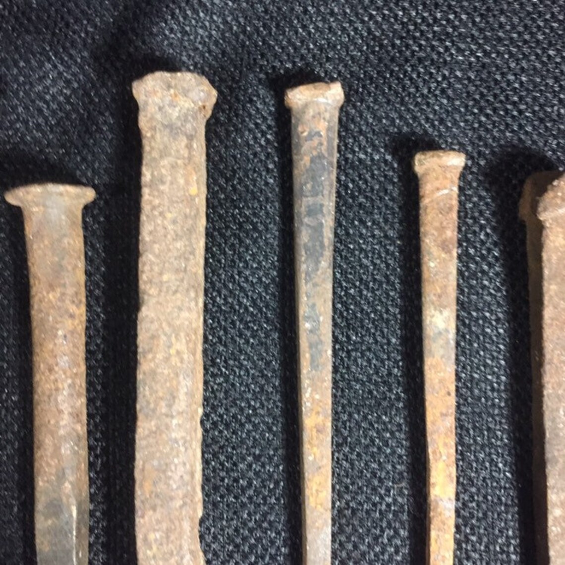 Antique Forged Iron Coffin Nails and Hook Rusty Iron Spikes | Etsy