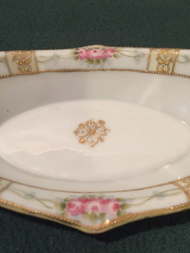 Vintage Nippon Hand Painted Oval Dish Vintage Nippon Serving | Etsy