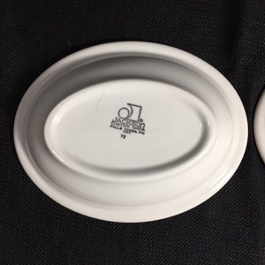 Vintage Pair Jackson Custom China Serving Dish - Restaurant Ware Side ...
