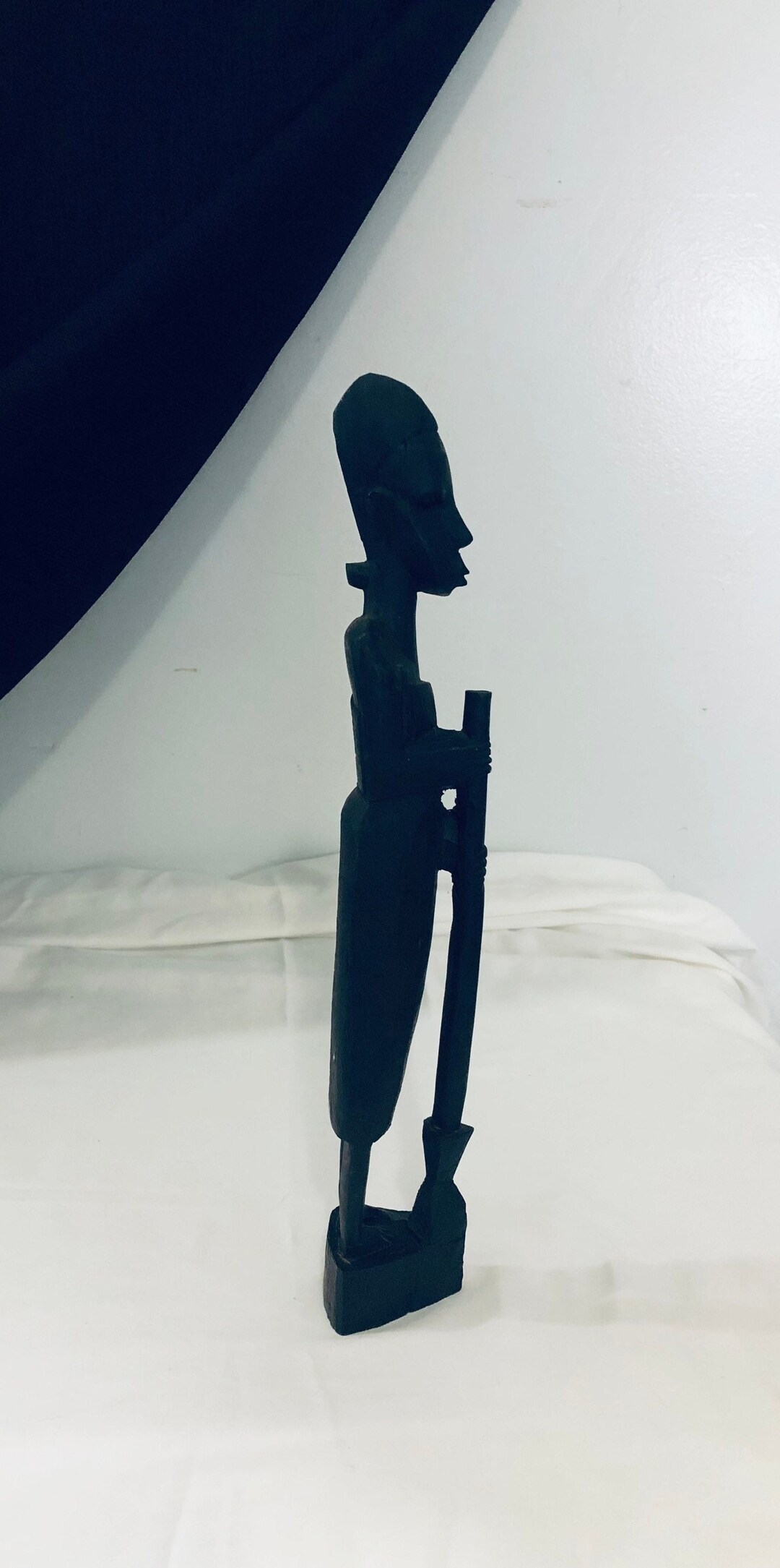 Hand Carved Black African Statue - 14" Tall Wooden Carved Statue ...