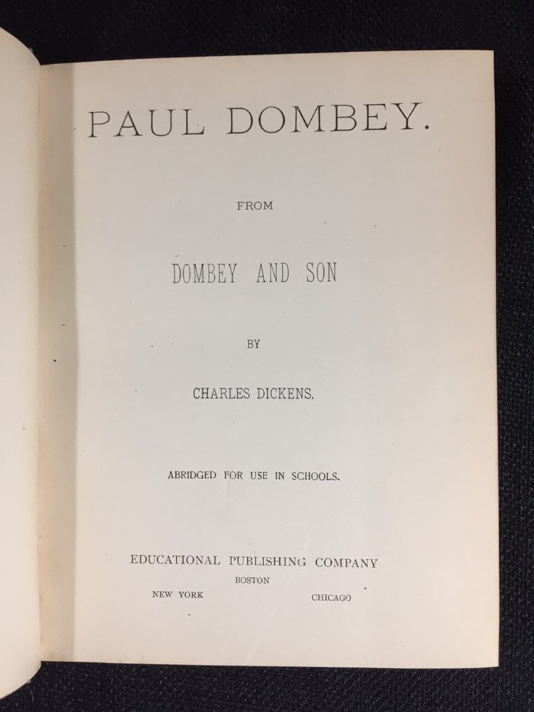 1895 "paul Dombey - Dombey and Son", by Charles Dickens, 1895 - Pub ...