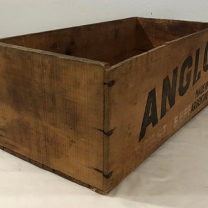 Antique Anglo Wooden Advertising Crate - Anglo Corned Beef - Made in ...