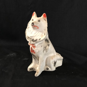 Old Chalkware Collie Dog - 1940s Lassie Carnival Prize Chalkware Dog ...