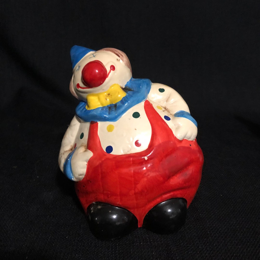 Vintage Clown Bank Retro Ceramic Fat Clown Piggy Bank With Stopper ...