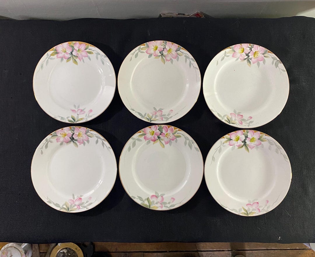 Set of SIX Noritake Azalea 7.5” Plates - HAND PAINTED Fine China ...