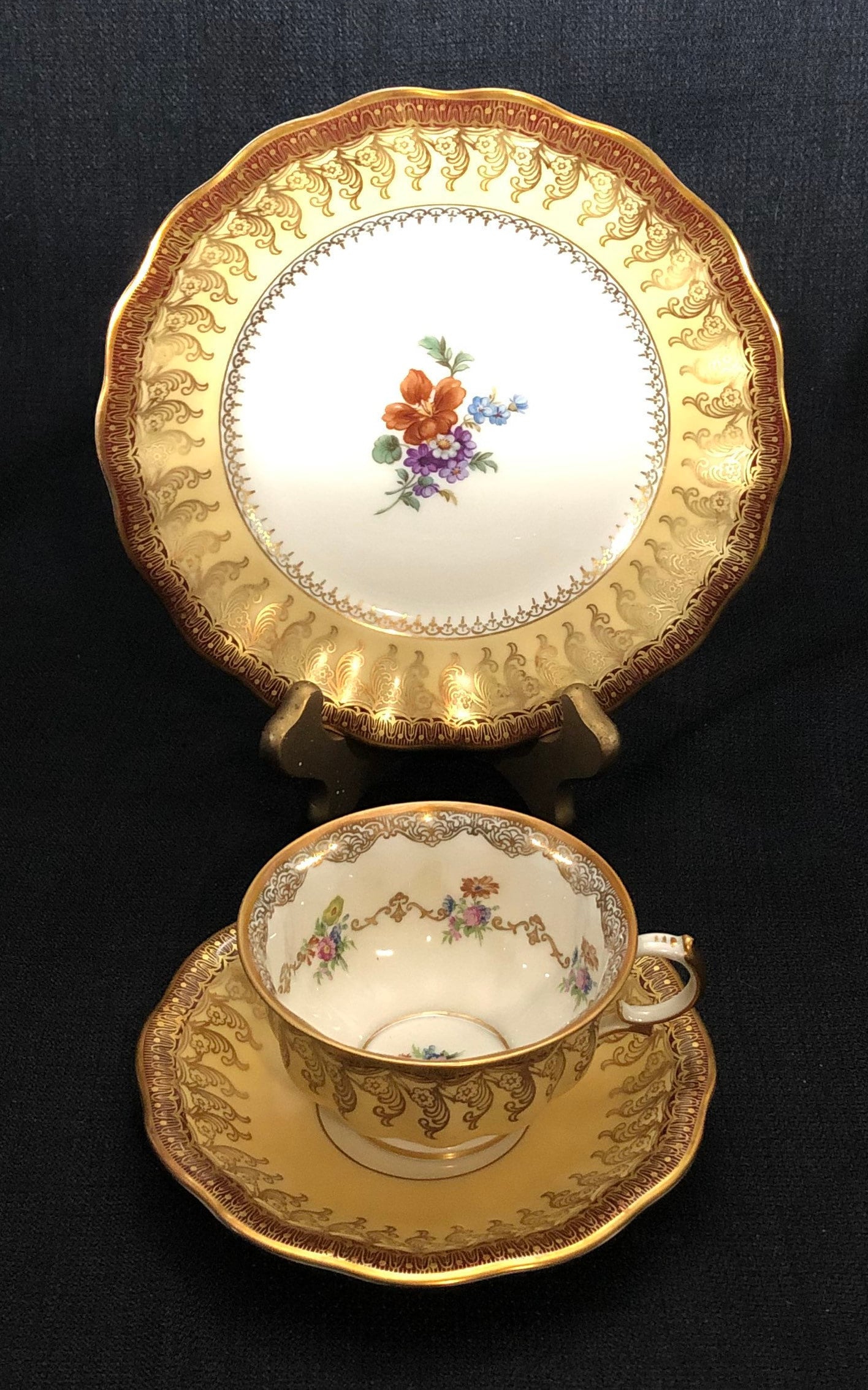 RARE Furstenberg Desert Set Porcelain Plate Teacup and | Etsy