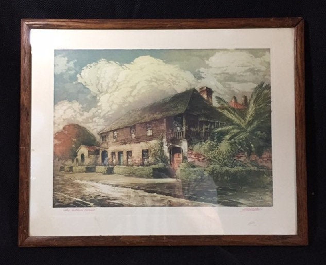Al Mettel Signed Print the Oldest House Matted - Etsy