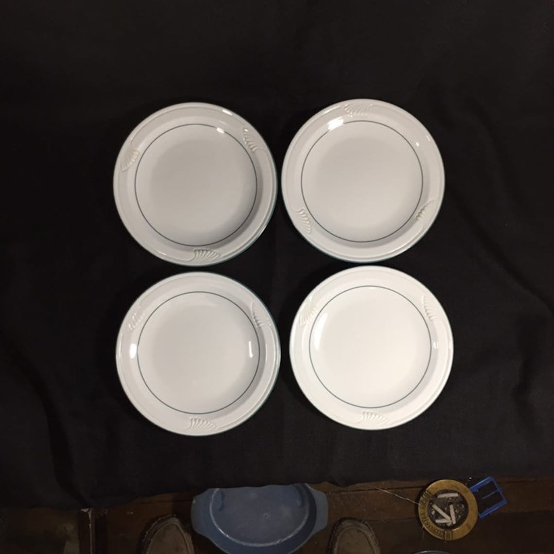 FOUR Vintage Art Deco Plates Corning Pyroceram 9 - Etsy